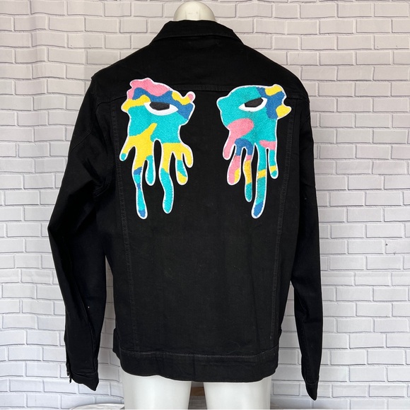 Roku | Jackets & Coats | Roku Studios Clarke Denim Jacket Black Todays ...